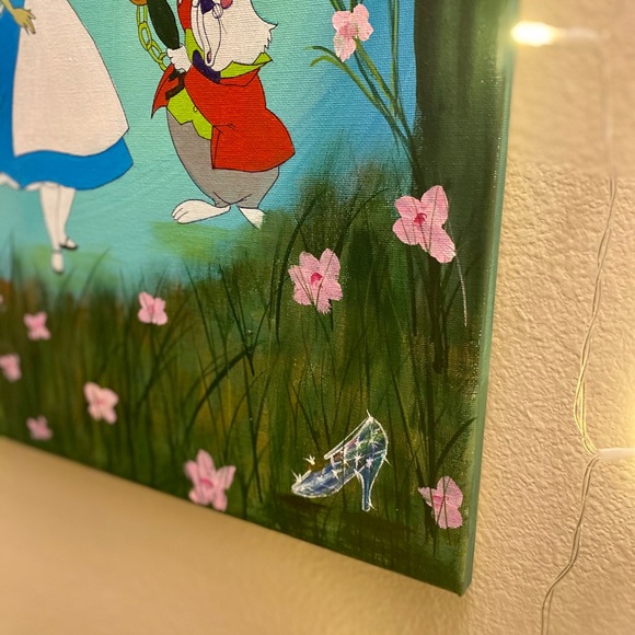 Wall Decor | Custom Alice Tinkerbell Garden Painting | Poshmark